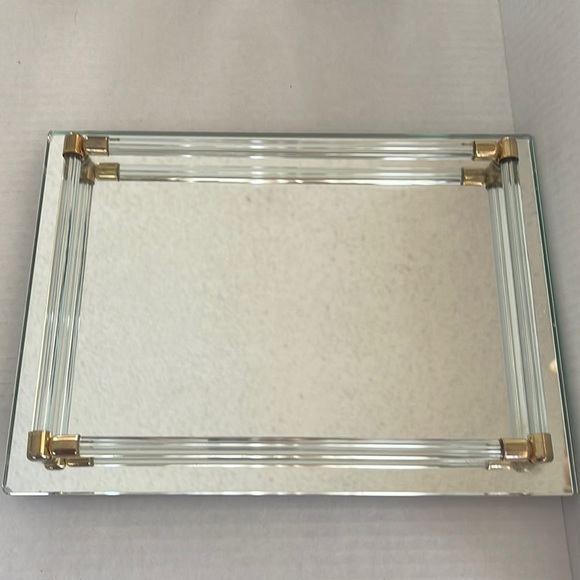 Storage & Organization | Vintage Lucite Glass Vanity Tray | Poshmark
